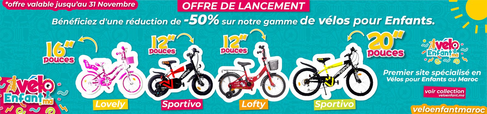 Veloenfant | Le Premier Site Spécialisé en Vélos pour Enfants au Maroc